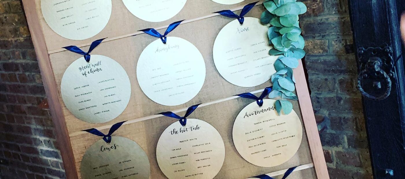 Handwritten calligraphed table plans that make a statement - Stacy ...